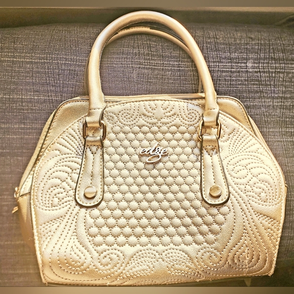 edge | Bags | Champagne Gold Opening Front And Back Art Deco Designed ...